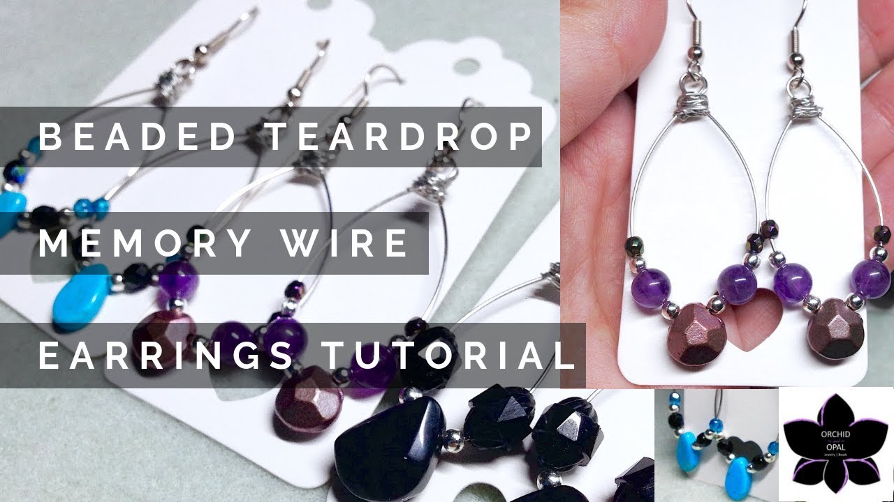 Easy Diy Memory Wire Beaded Earrings Tutorial Youtube