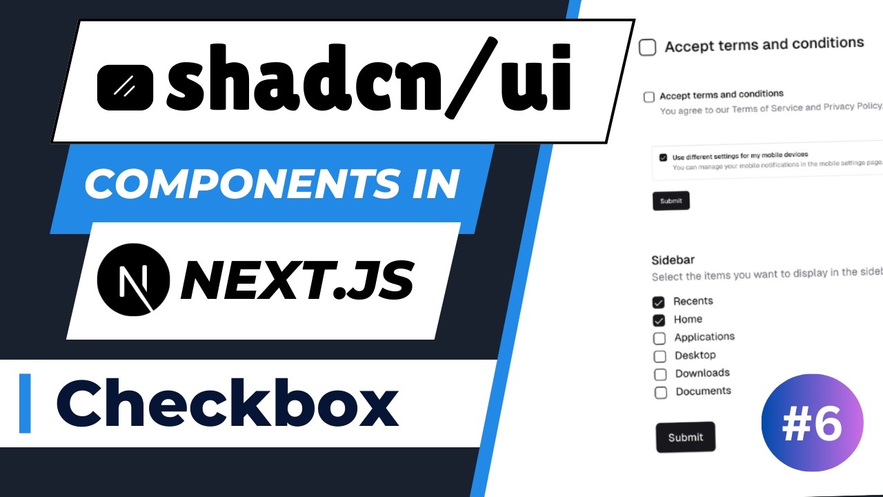 Using Checkbox With Shadcn Ui And Next Js Part 6 Youtube
