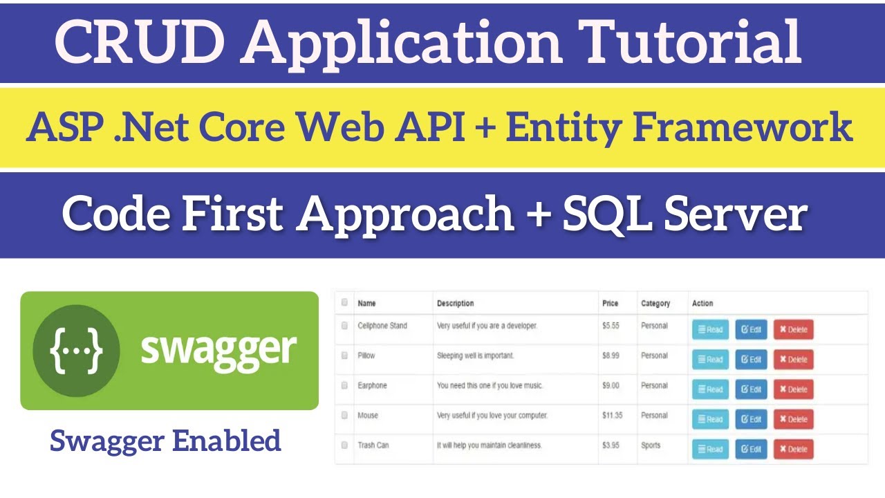 Asp Net Core Web Api Crud Operations In Rest Api Using Entity
