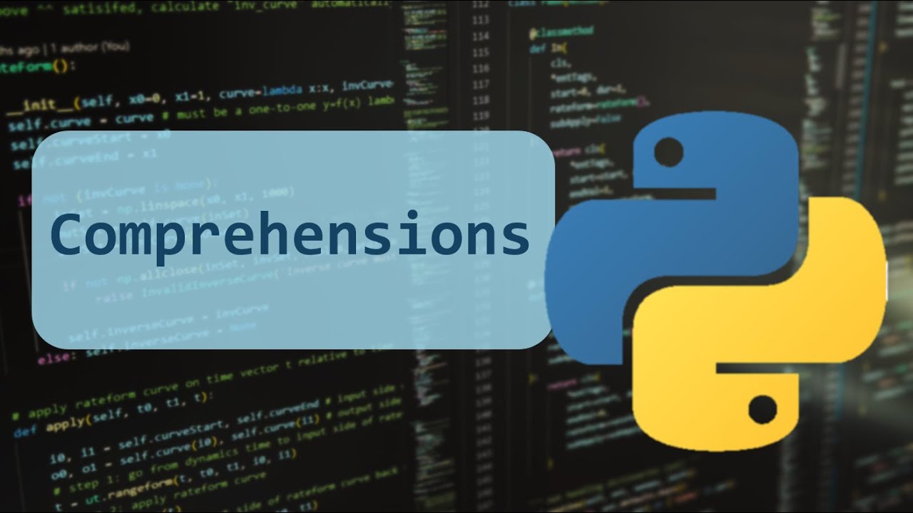 Learn Python Comprehensions Youtube