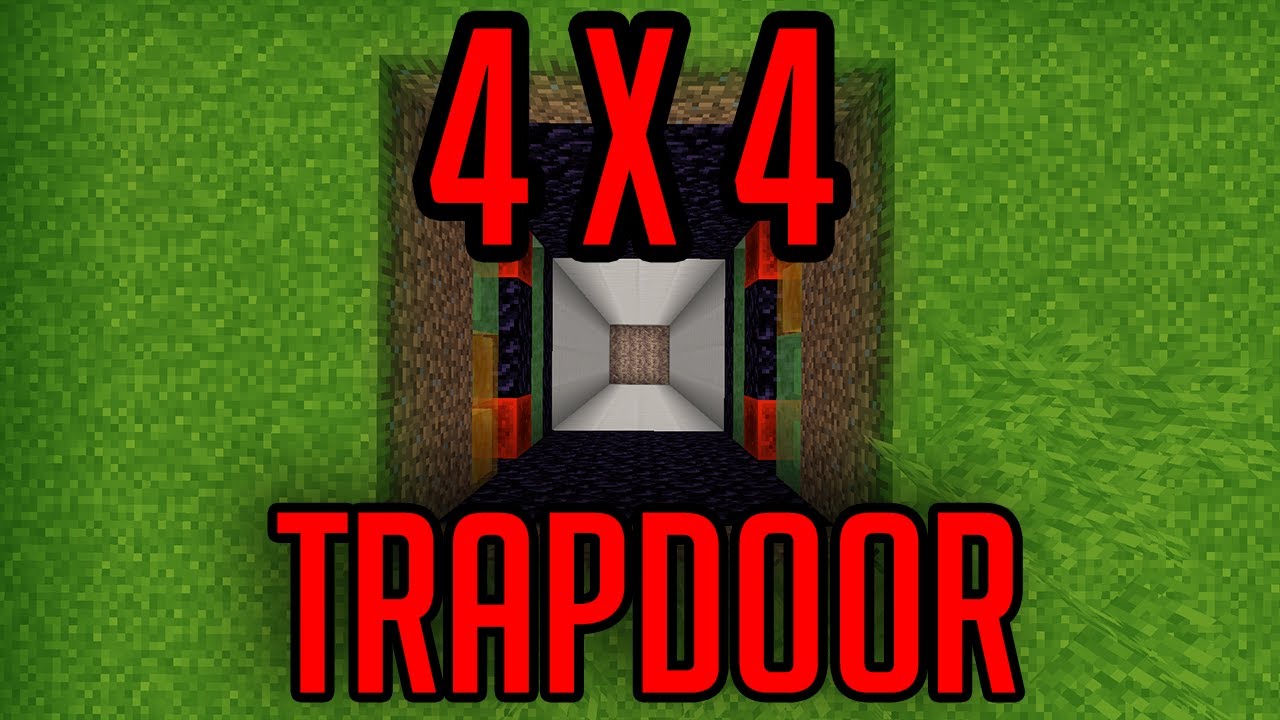 Minecraft 4x4 Piston Trapdoor Youtube