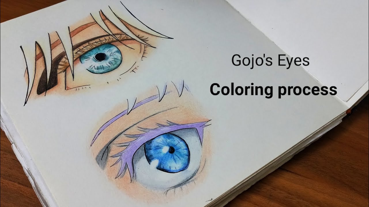 How To Draw Gojo Satoru S Eyes Colored Pencil Tutorial Youtube