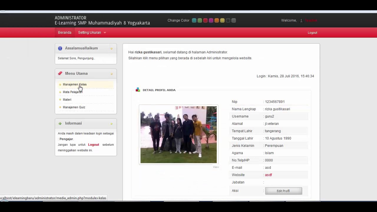 Aplikasi Web Elearning Php Mysql Source Code Youtube