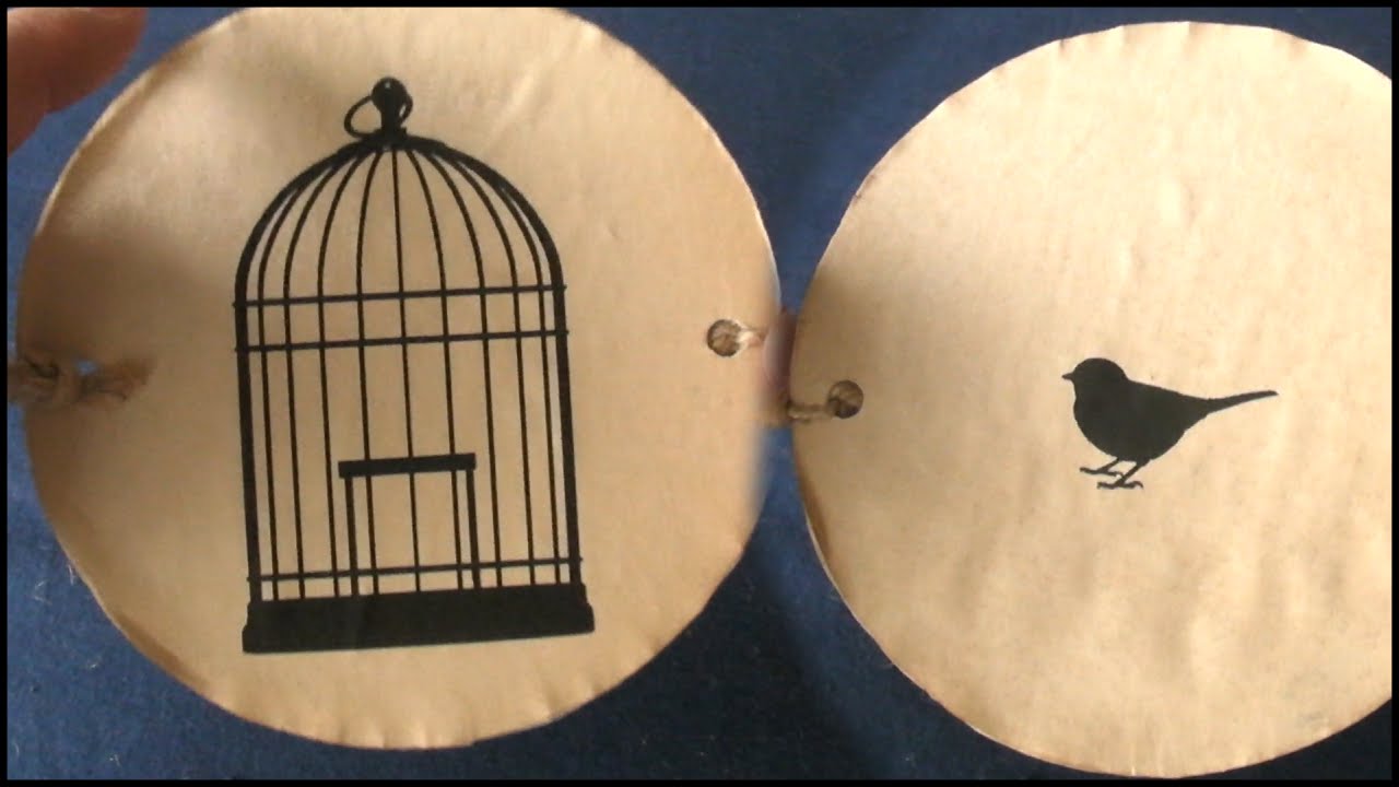 Thaumatrope Bird Cage Earliest Animation Youtube
