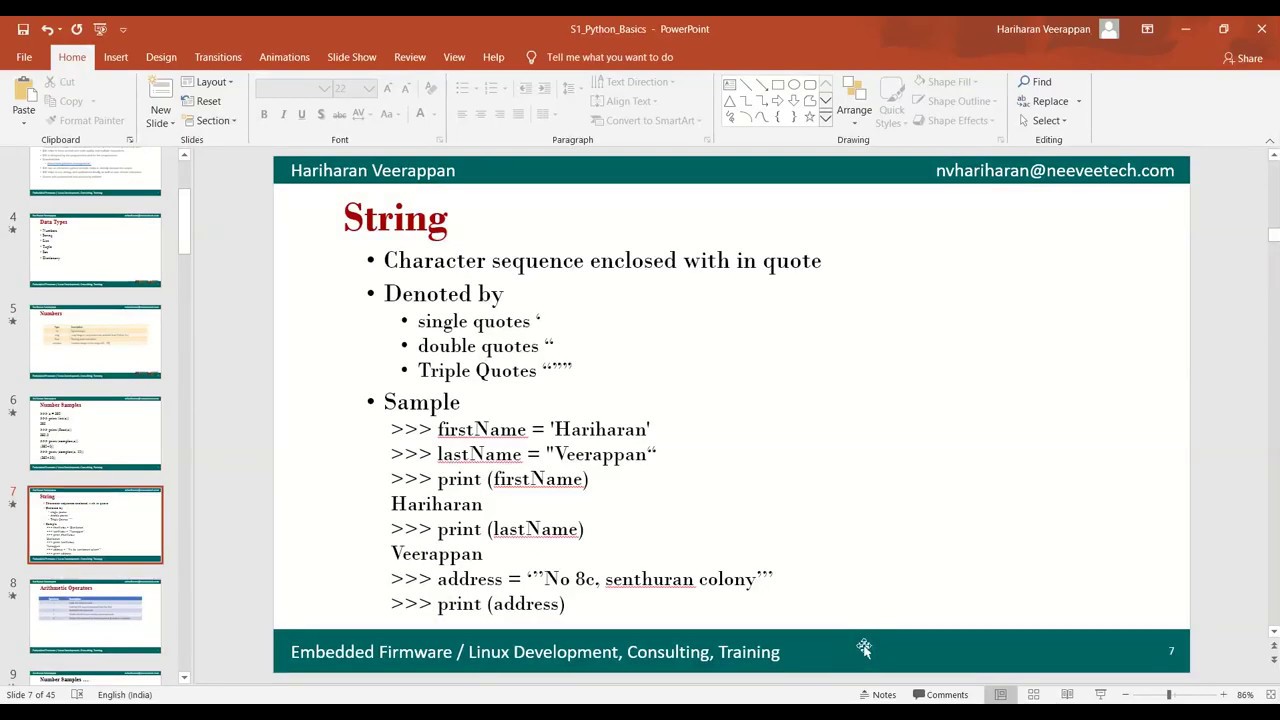 Python Data Type String Youtube
