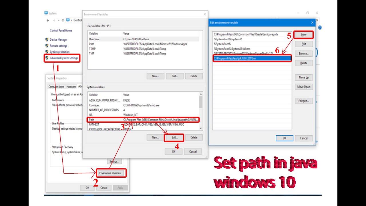How To Set Path In Java In Windows 10 Youtube
