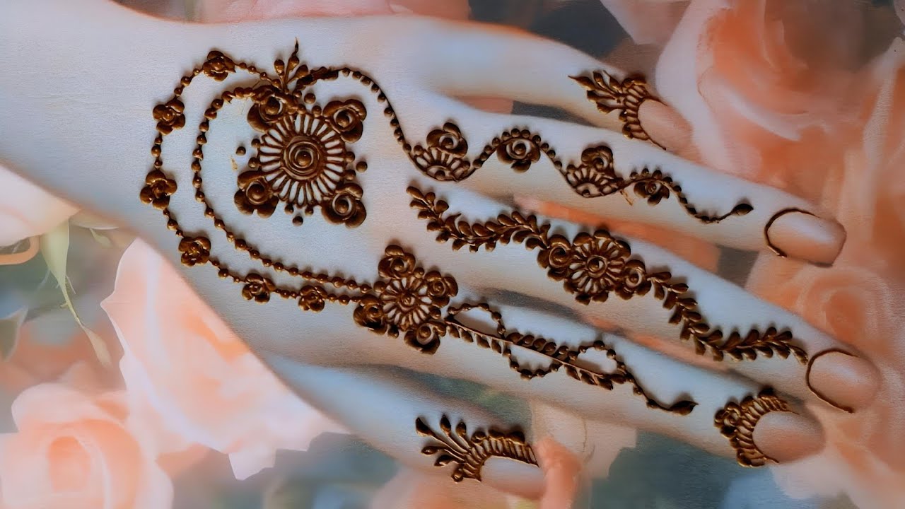 Minimal Back Hand Mehandi Design ёяшн Youtube