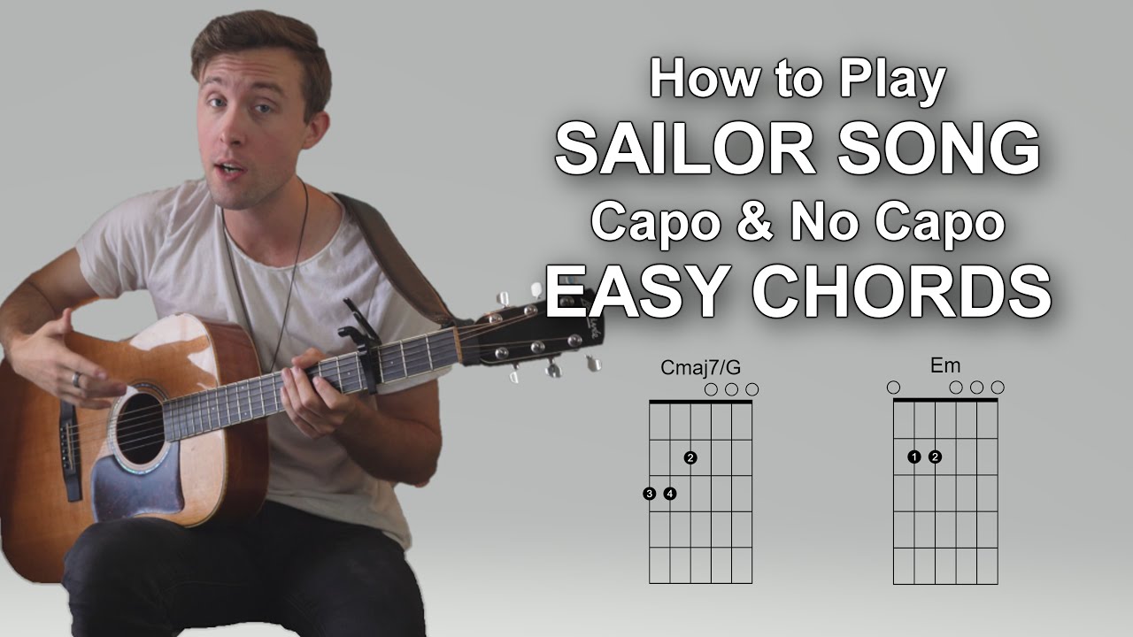 How To Play Sailor Song By Gigi Perez On Guitar Capo No Capo Easy