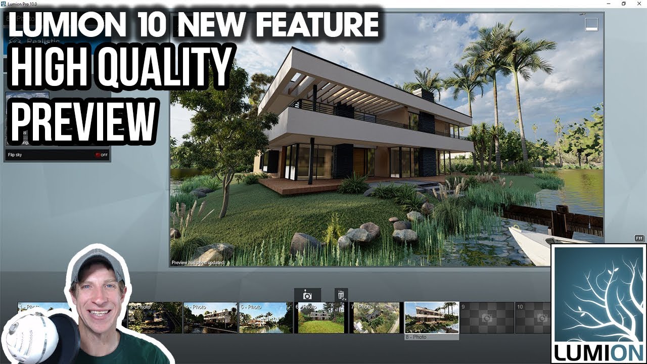 Fast High Quality Render Preview Lumion 10 New Feature Tutorial Youtube