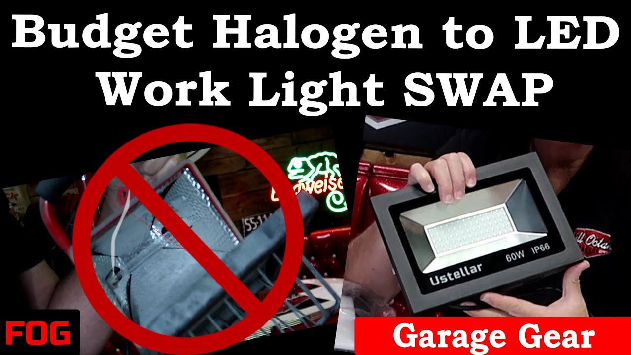 Budget Halogen Conversion To Led Work Light Swap Youtube