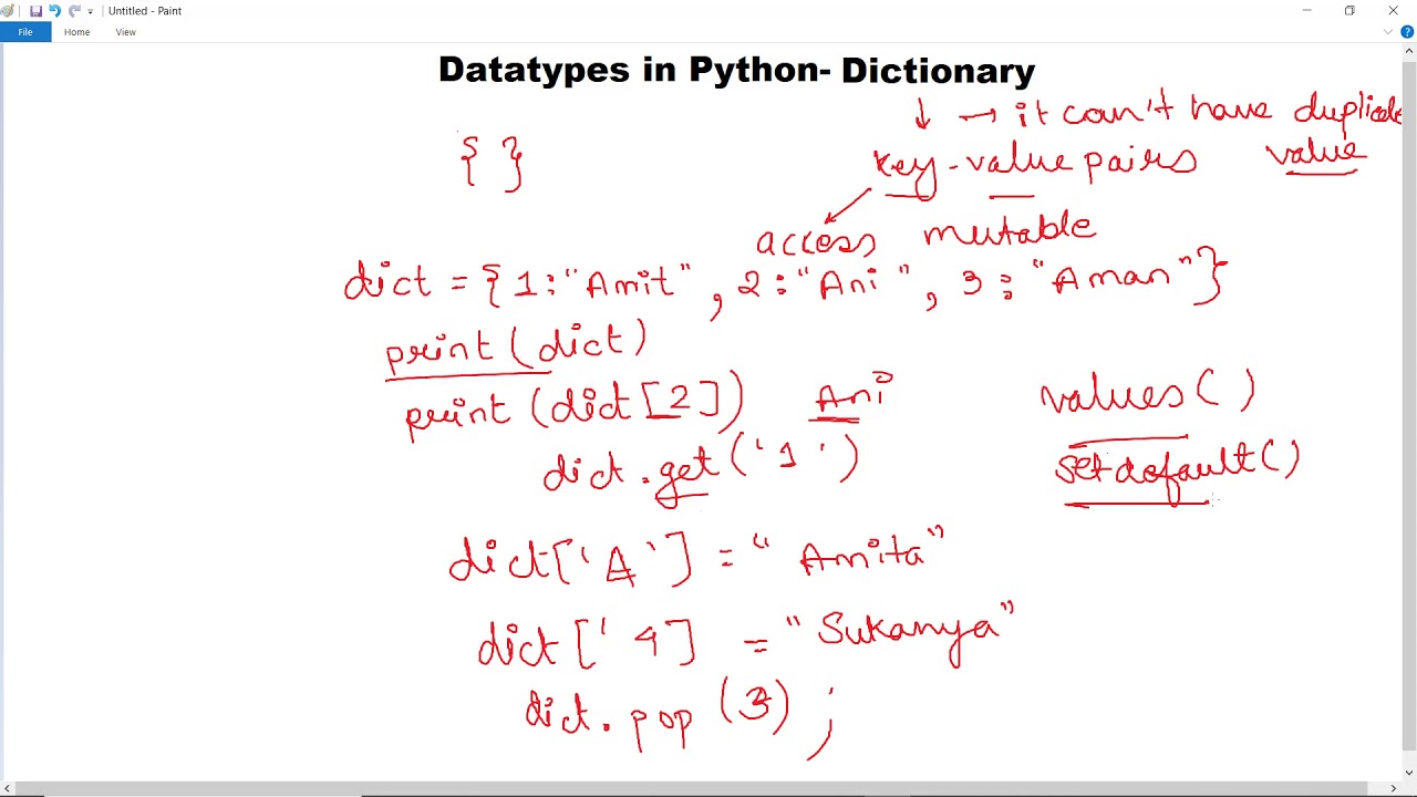 Python Dictionary Working With Key Value Pair Dictionary In Python