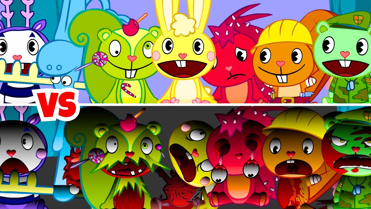 Incredibox Sprunki Happy Tree Friends Retake Normal Vs Horror Version