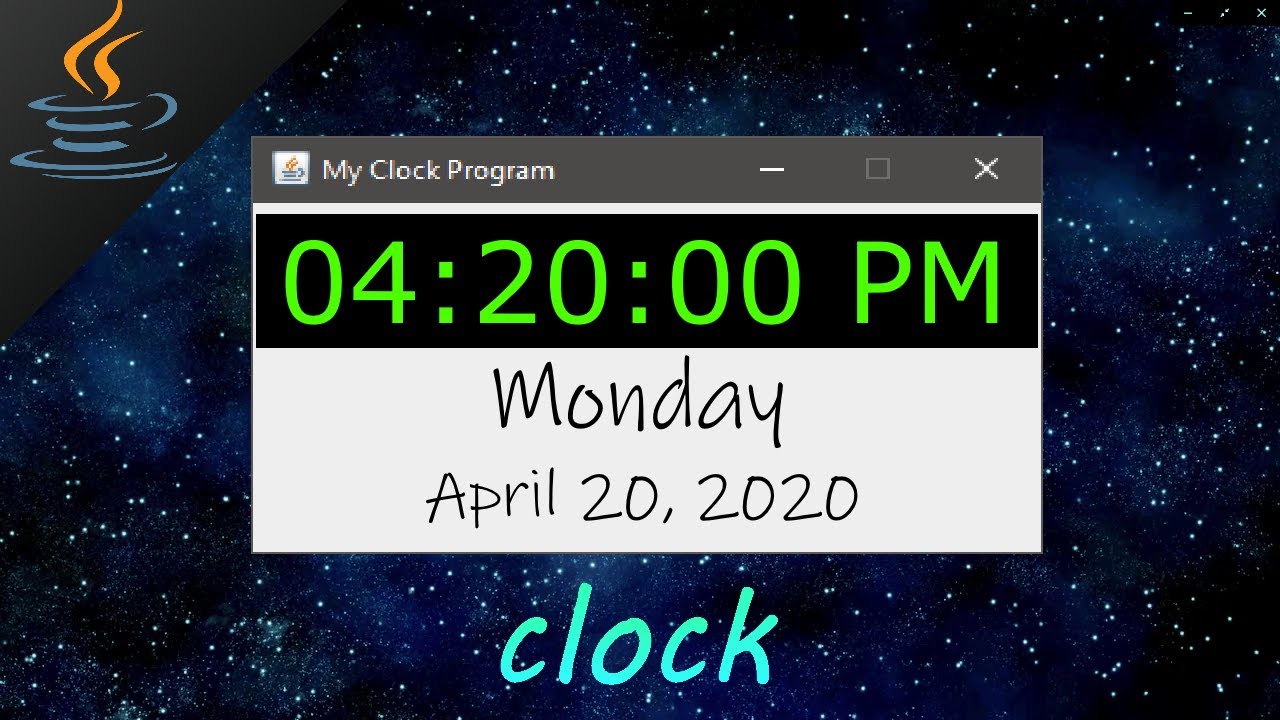 Java Clock App рџ Youtube