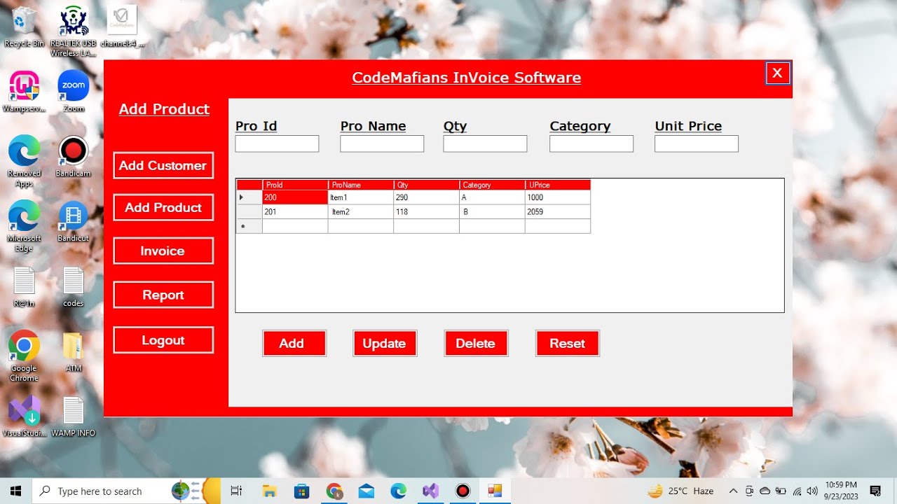 Invoice Billing Software In C Visual Studio Youtube