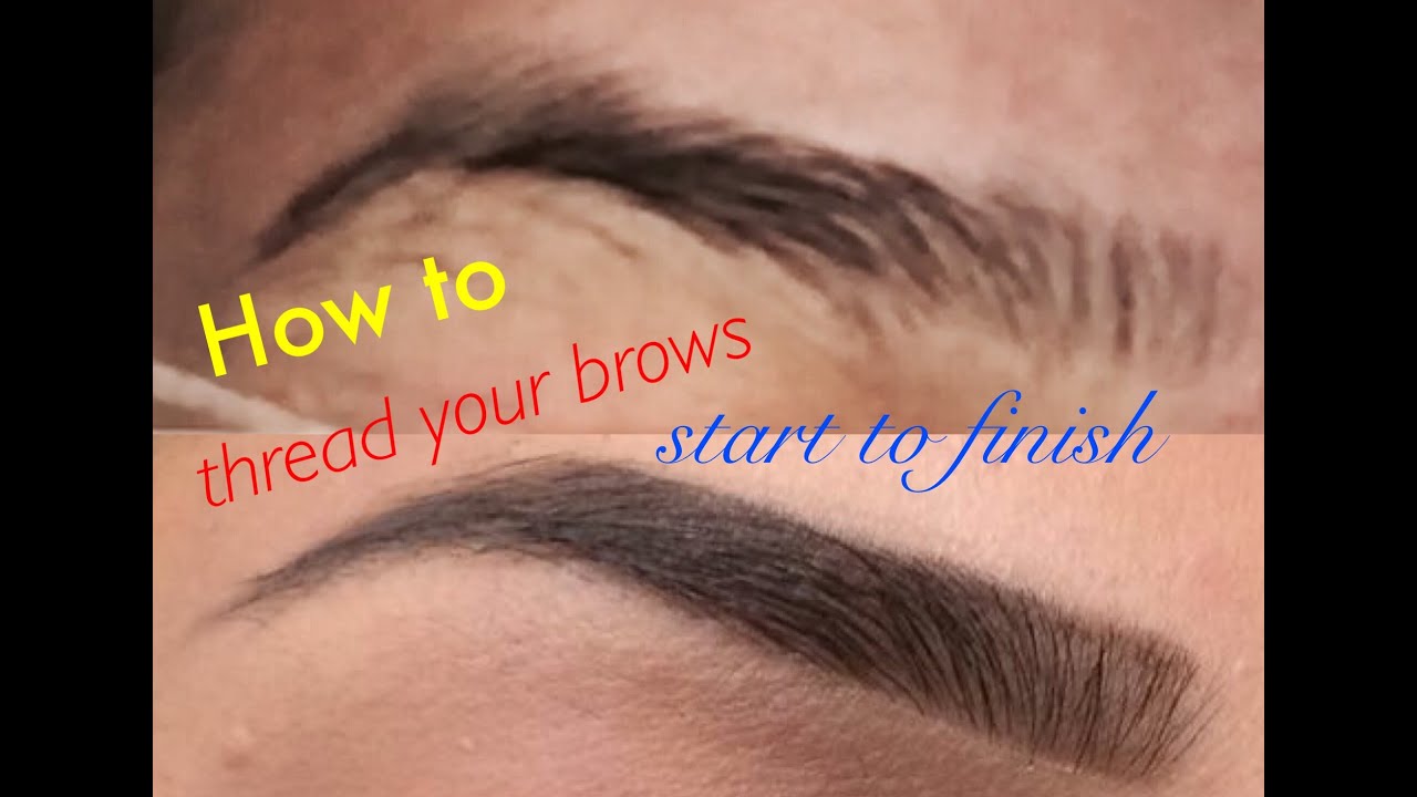 How To Thread Your Own Eyebrows Tutorial Missbeautyguru Youtube
