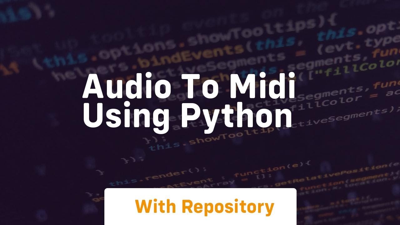 Audio To Midi Using Python Youtube
