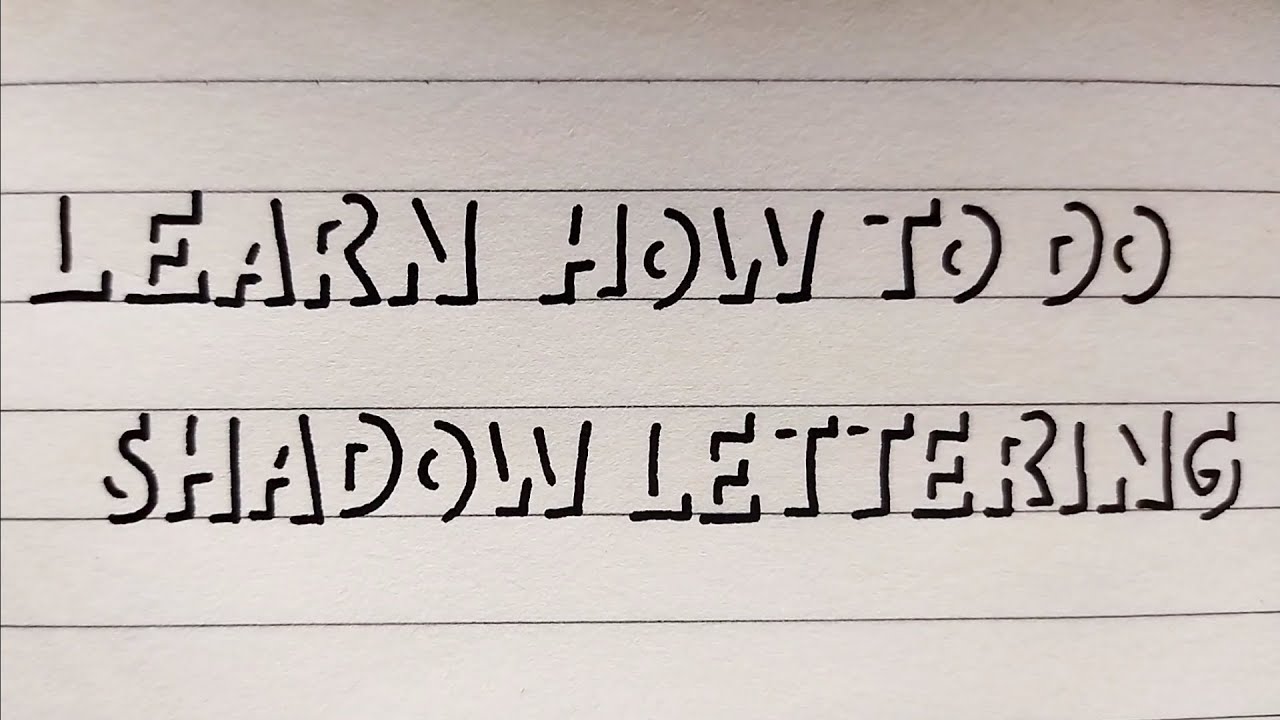 Learn How To Do Shadow Lettering Uppercase Lowercase Letters