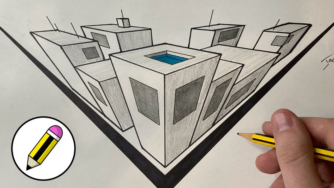 Easy 3 Point Perspective Drawing Infinite Painter Drawing A Building