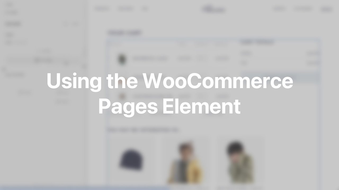 Using The Woocommerce Pages Element Yootheme Documentation Wordpress