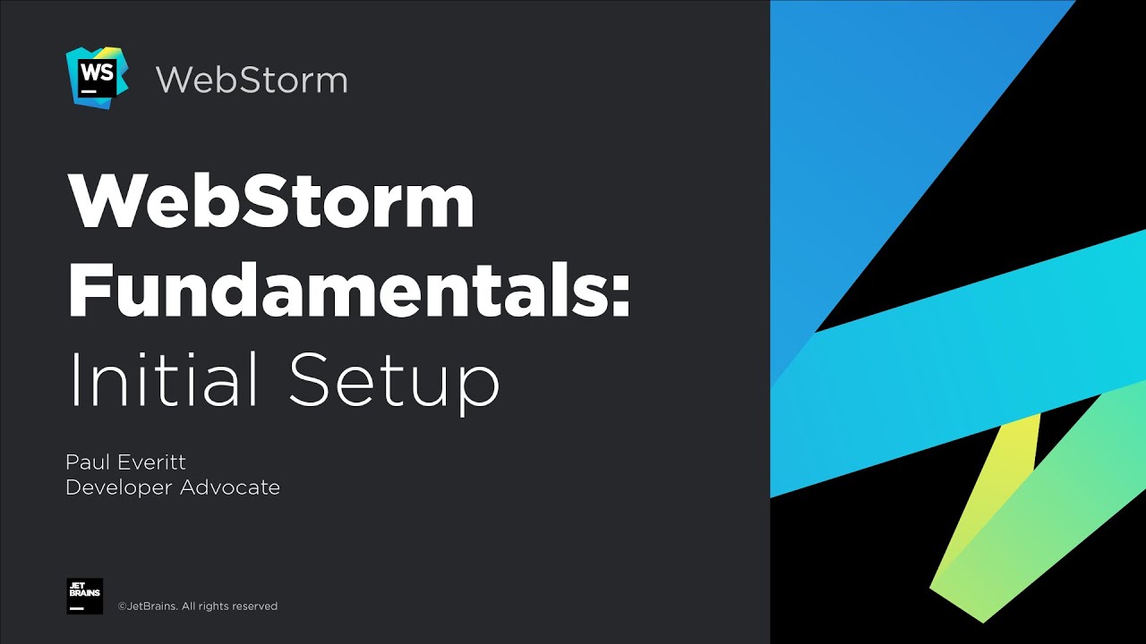 Webstorm Fundamentals Initial Setup Youtube