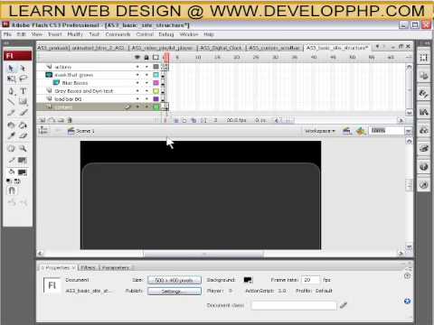 How To Structure A Full Flash Actionscript 3 Web Site Tutorial Cs3