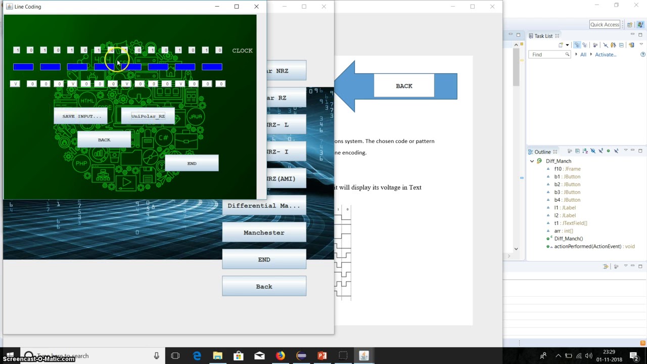 Line Coding Technique Using Java Youtube