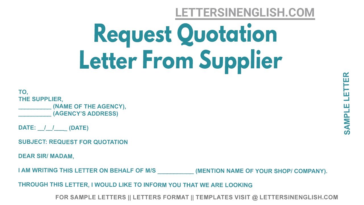 Quotation Letter Template Free 34 Quotation Letter Samples
