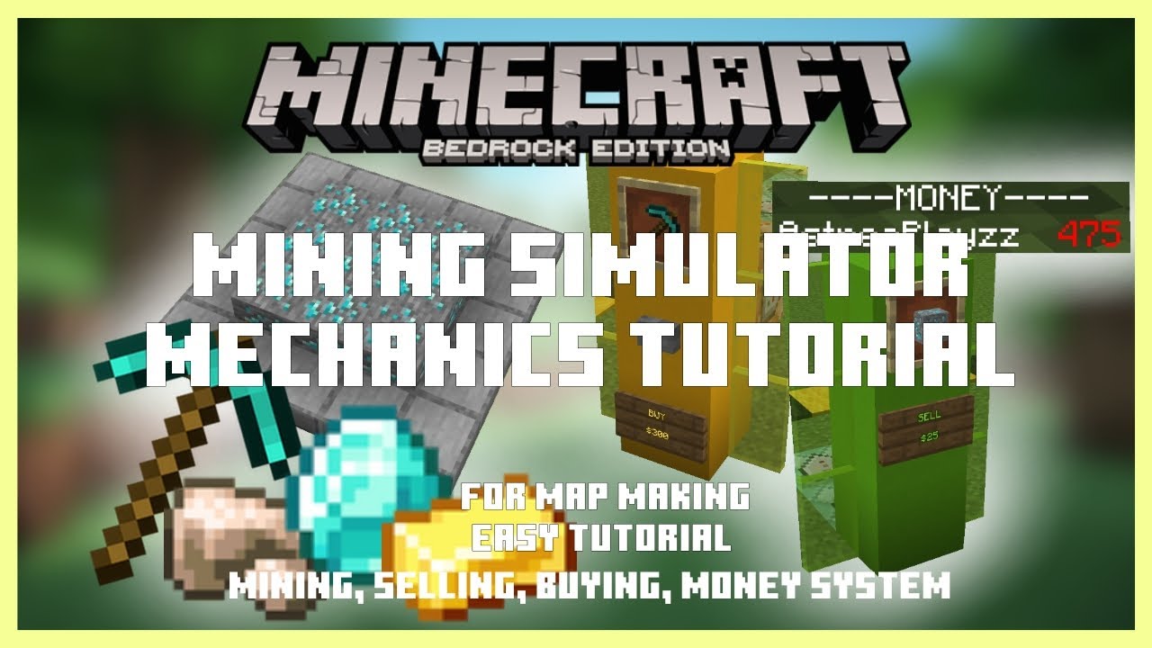 Minecraft Bedrock Mining Simulator Commands Tutorial Easy