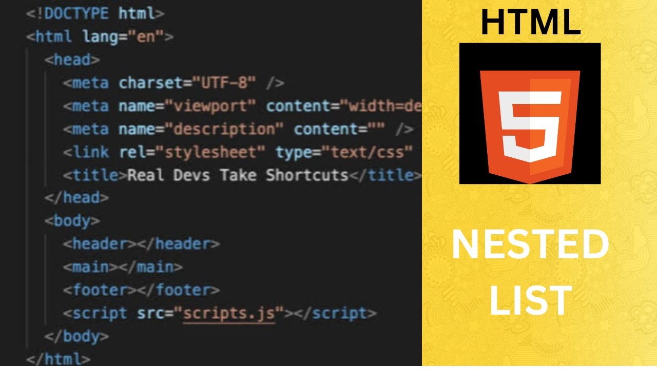 Html Nesting Mastering Nested Lists Youtube