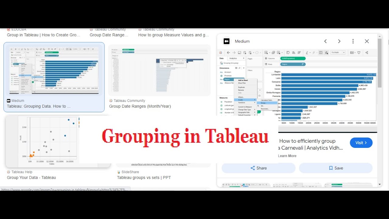 Grouping In Tableau Youtube