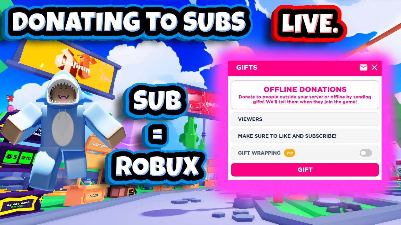 Live Donating Robux To Everyone Youtube
