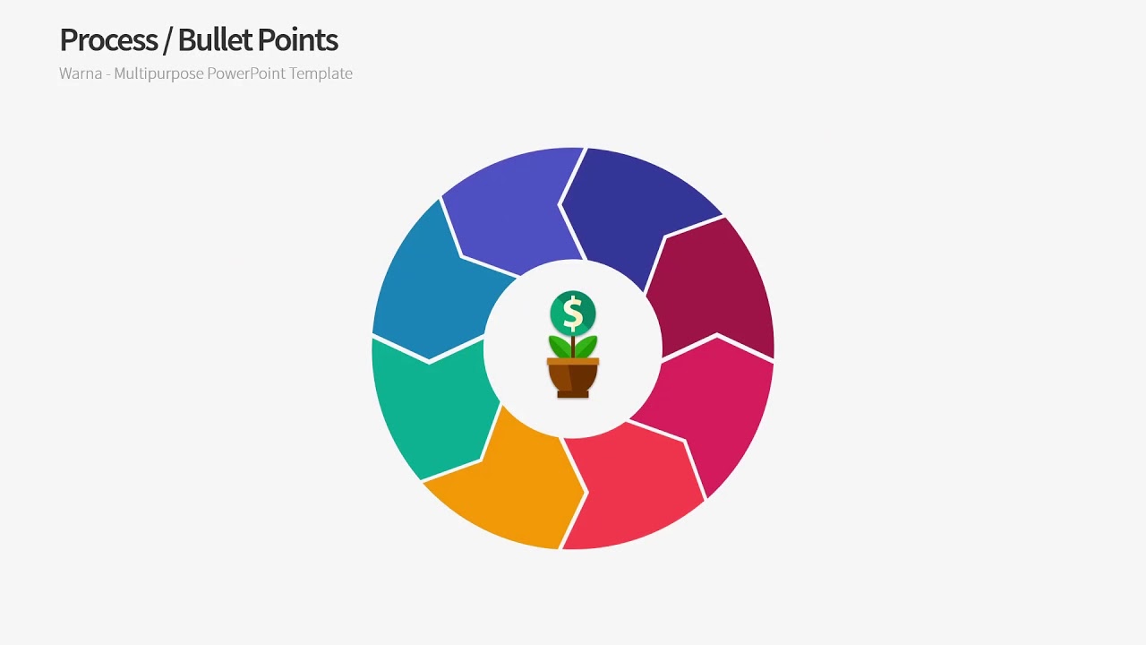 8 Step Process Bullet Points Powerpoint Template A Warna Slides