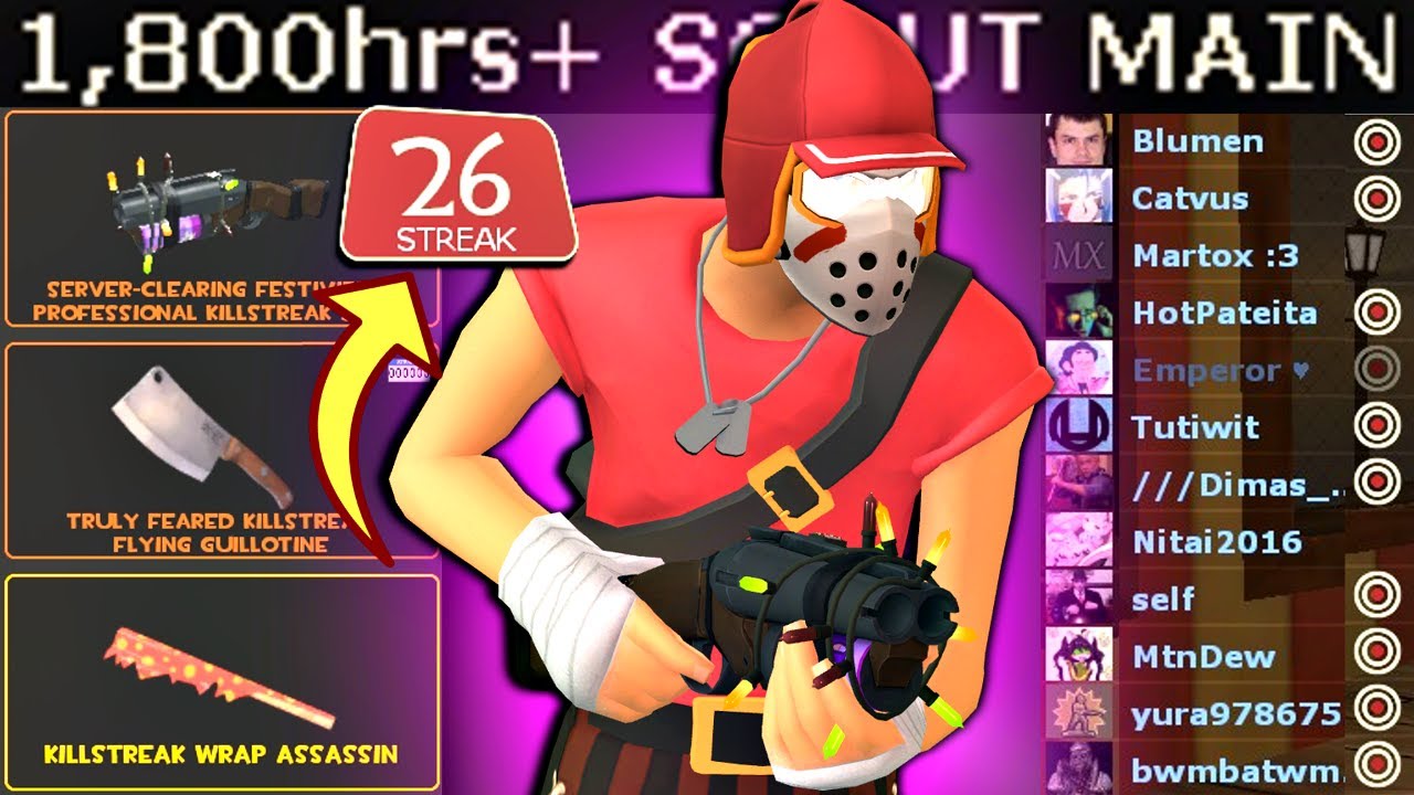 The Magical Mercenaryрџ ё1800 Hours Scout Main Experience Tf2 Gameplay