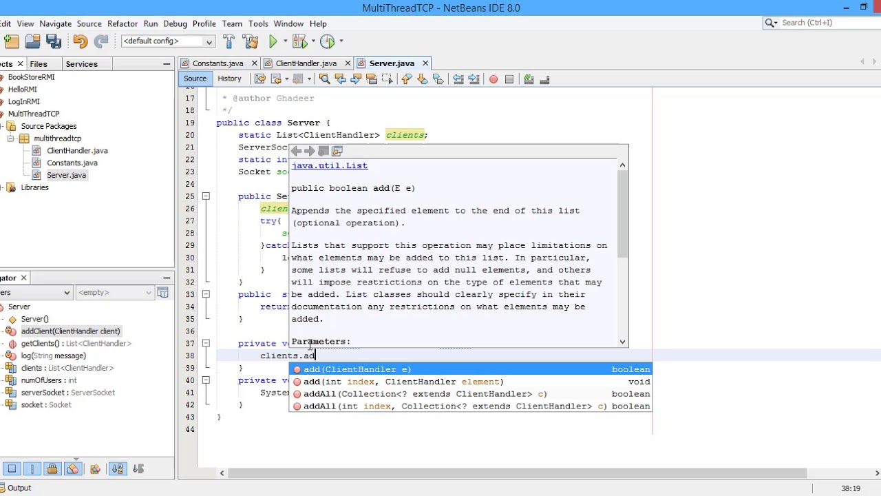 8 Tcp Simple Chat Program Multi Threads Using Java Part 2 Youtube