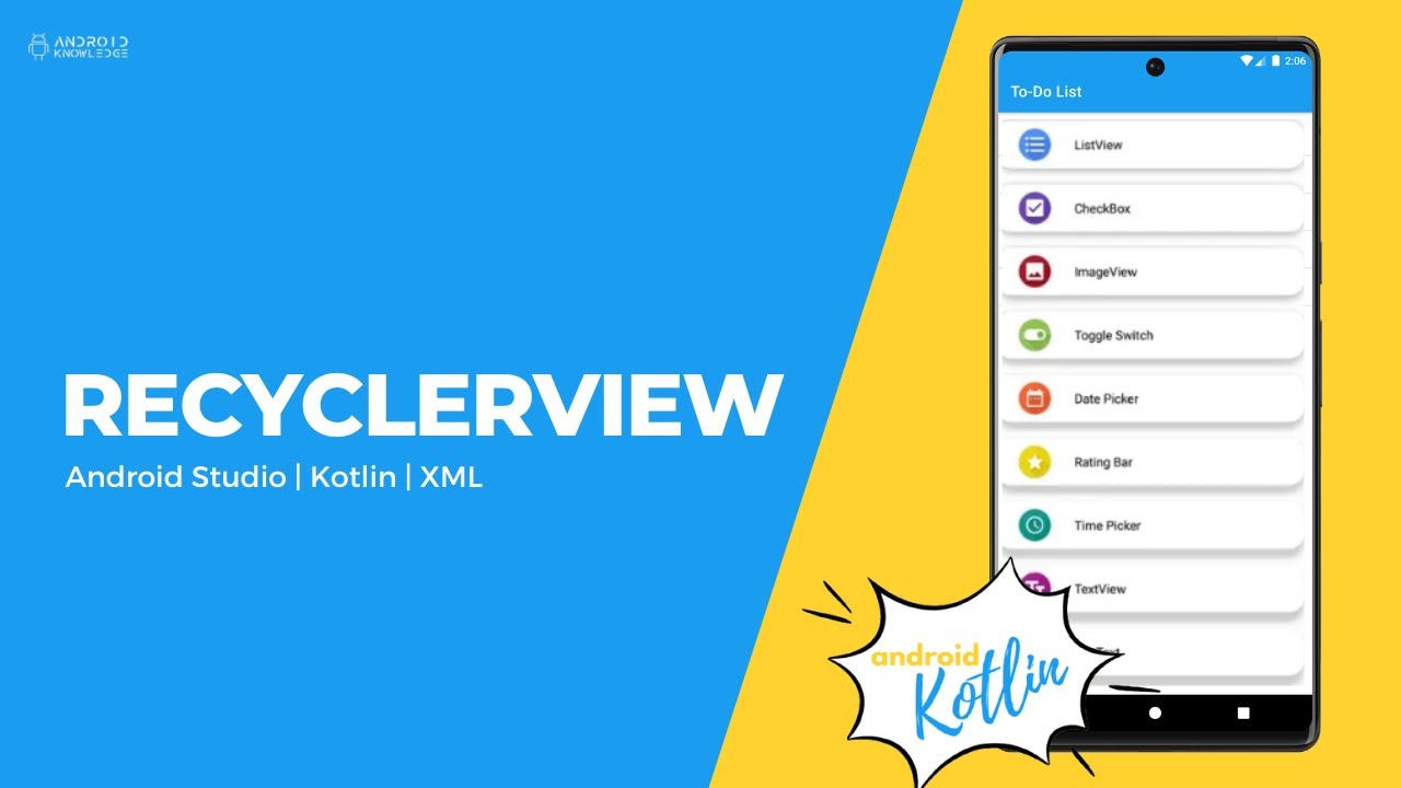 Recyclerview With Image In Android Studio Recyclerview