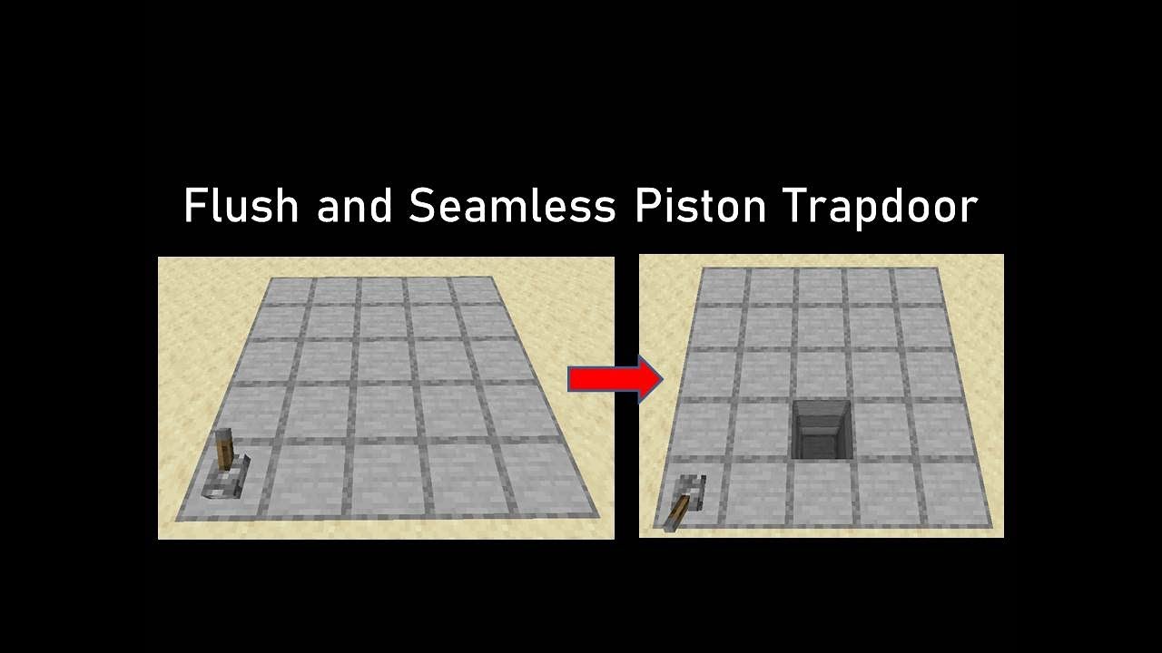 How To Make A Flush And Seamless Piston Trapdoor Youtube