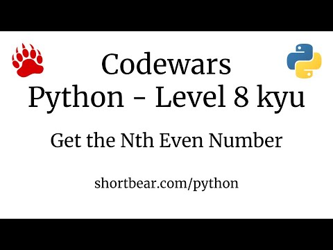 Codewars Python Get The Nth Even Number Youtube