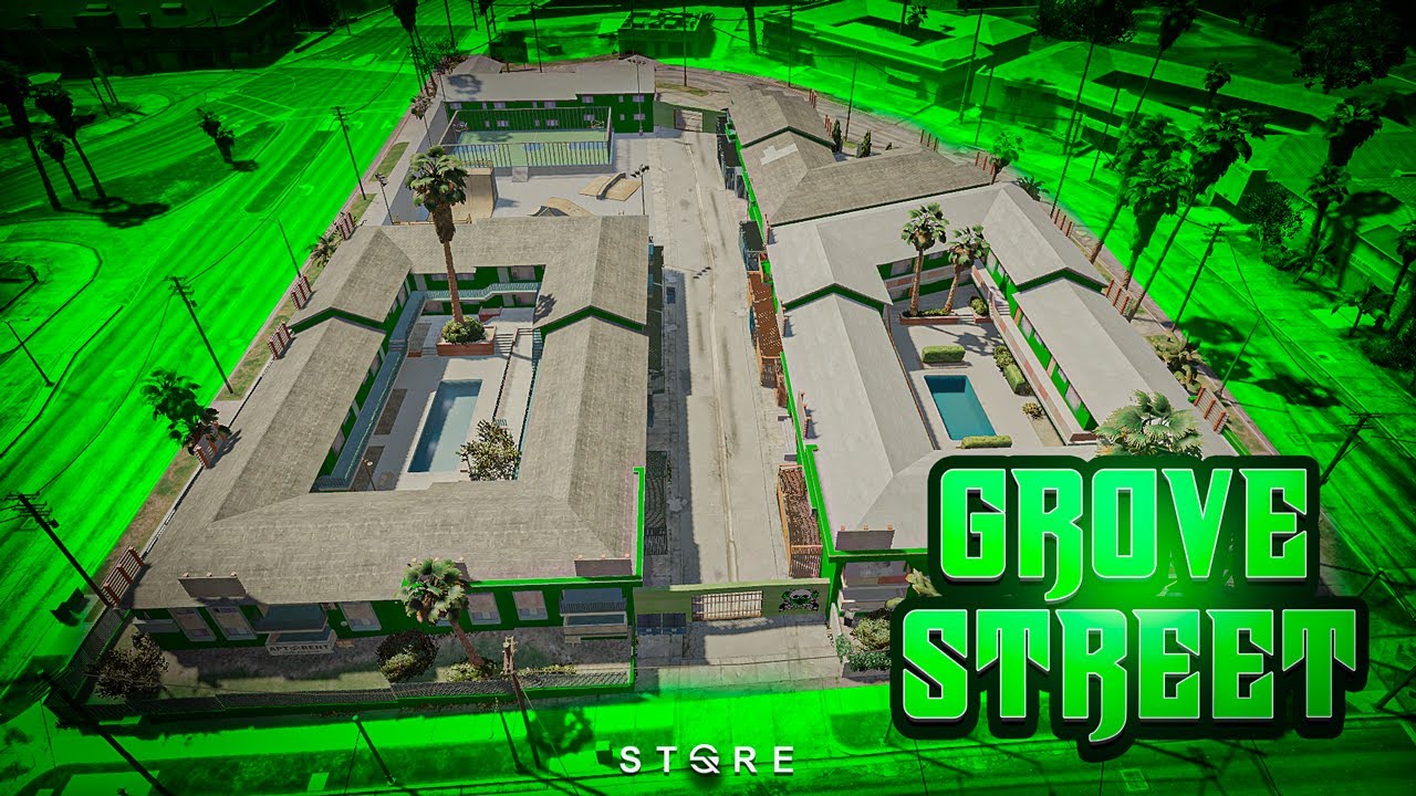 Map Grove Street Hood Families Gang Map Mlo Fivem Gta 5 Rp Youtube