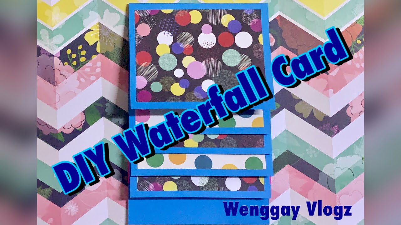 Diy Waterfall Card Youtube