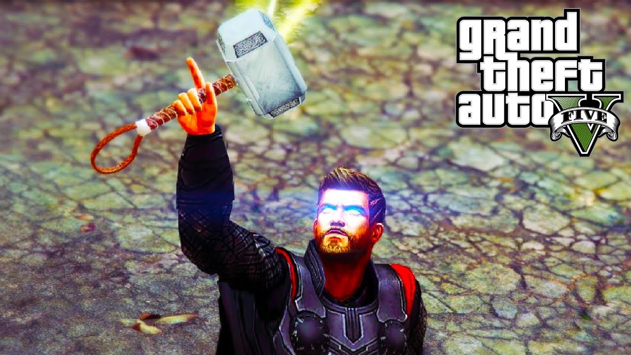 Avengers Endgame Best Thor Mod W Hammer Powers Gta 5 Pc Mods Gameplay