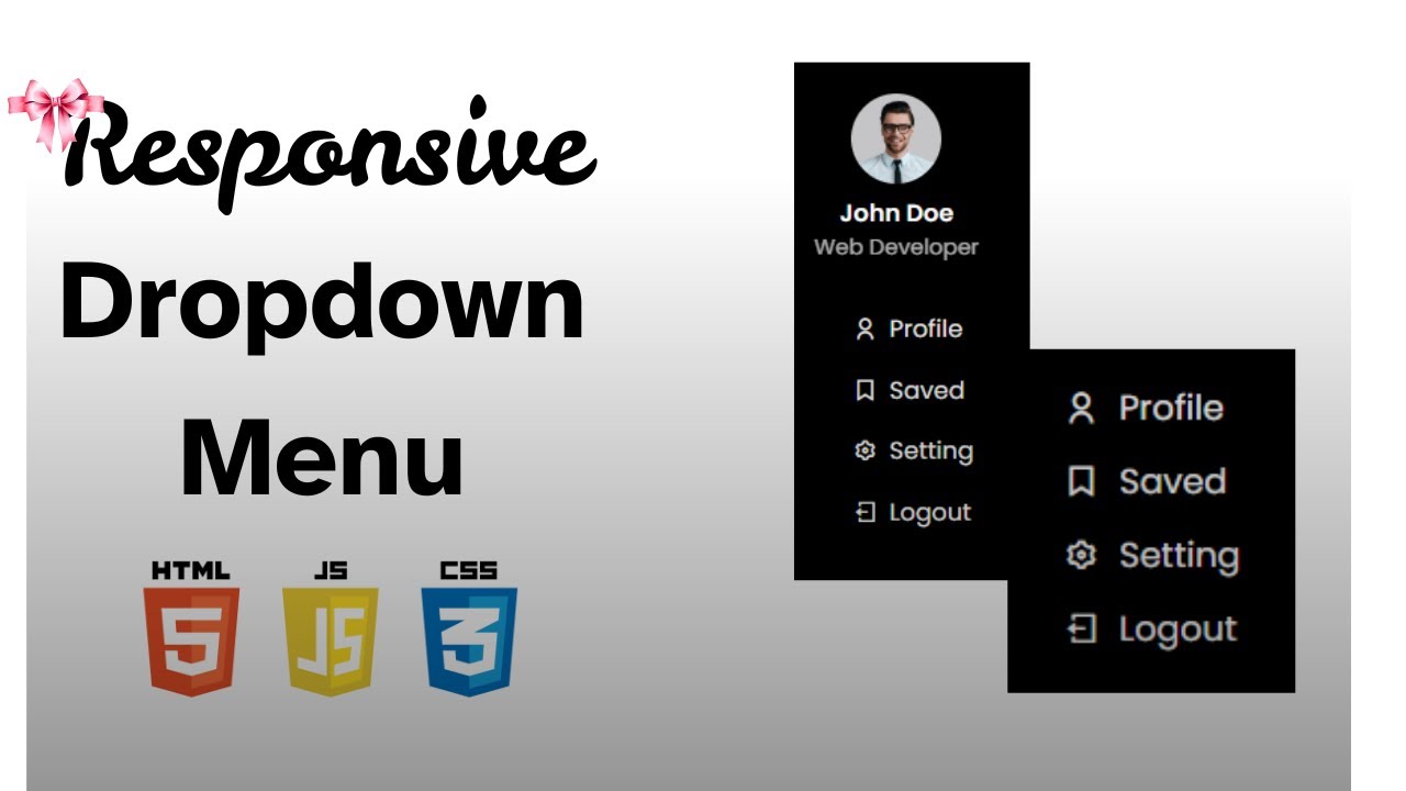 How To Create A Responsive Dropdown Menu Using Html Css Full