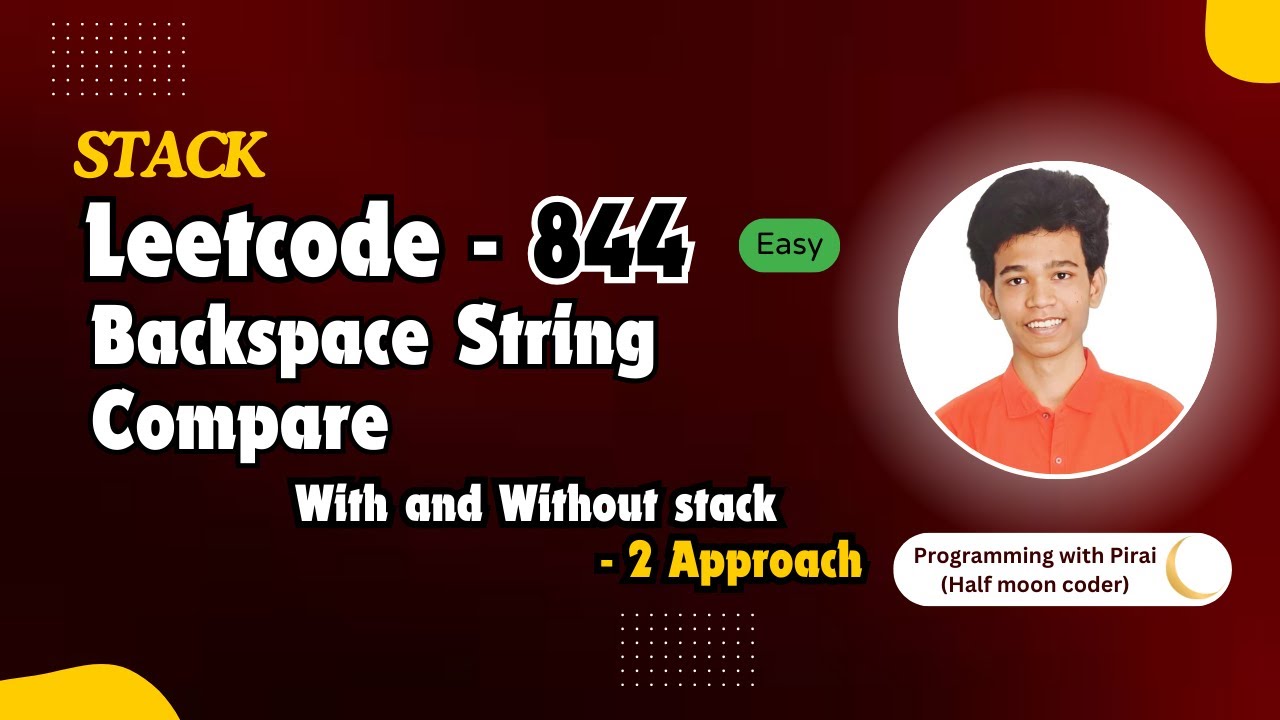 Backspace String Compare Leetcode 844 Approach Code With
