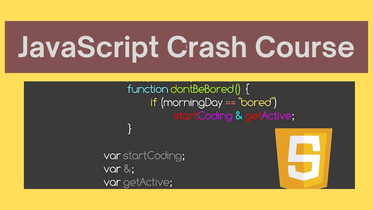 Javascript Crash Course Learn Javascript In One Video Youtube