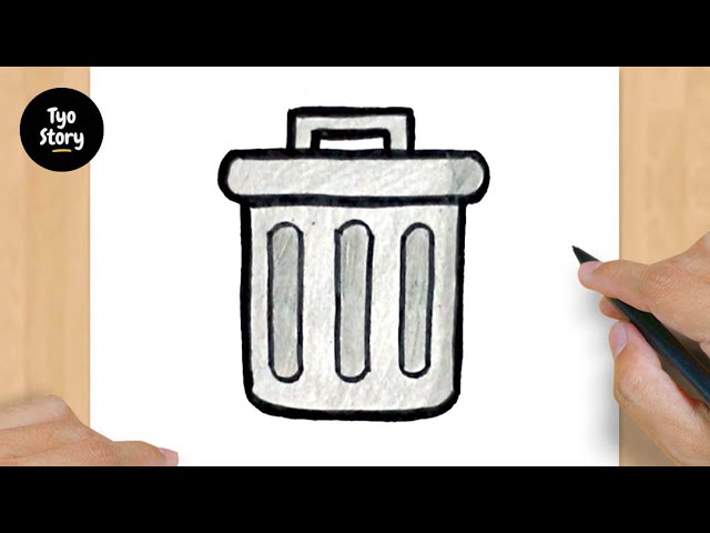 How To Draw A Trash Can Really Easy Drawing Tutorial