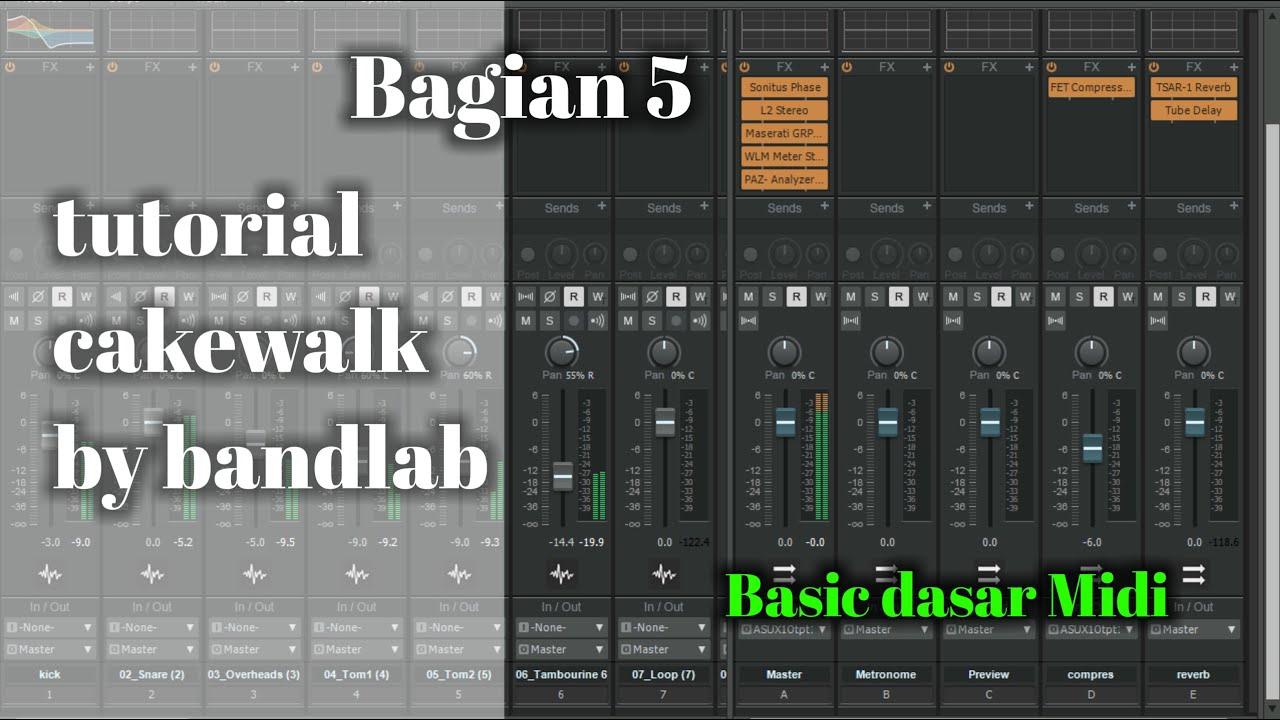 Tutorial Cakewalk By Bandlab Part 5 Basic Dasar Midi Youtube