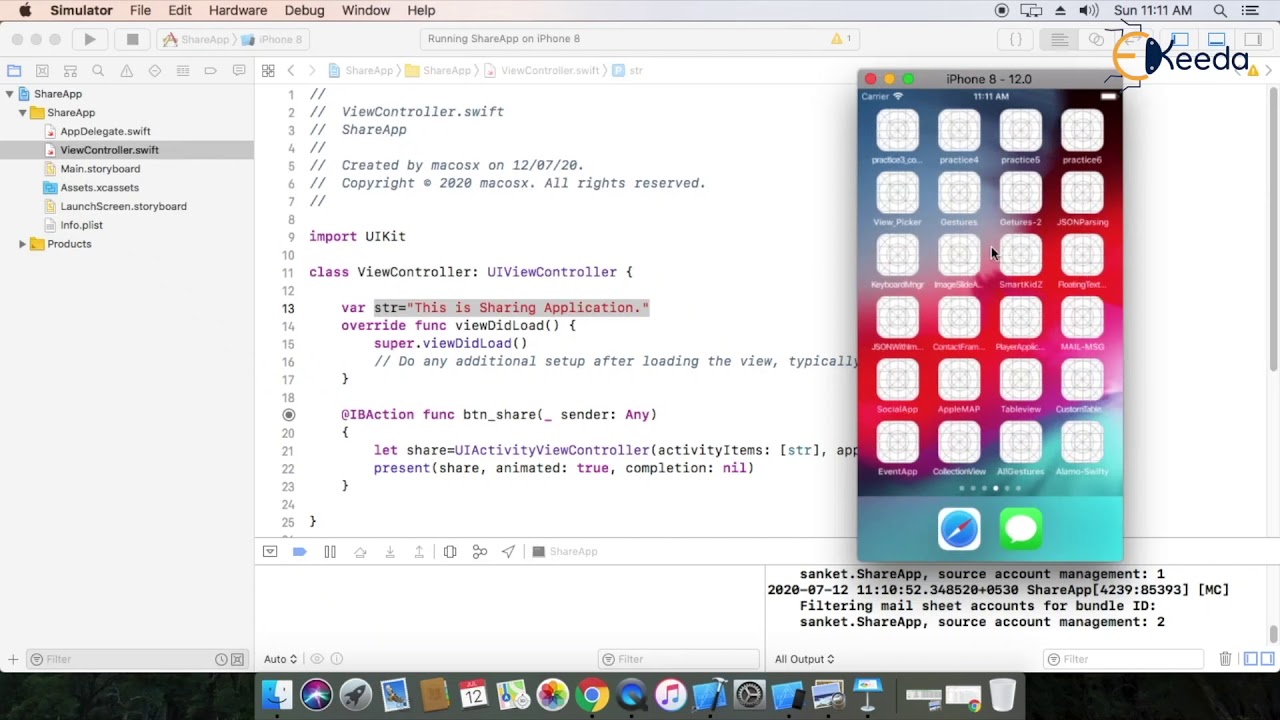 Sharing App Using Uiactivityviewcontroller Youtube