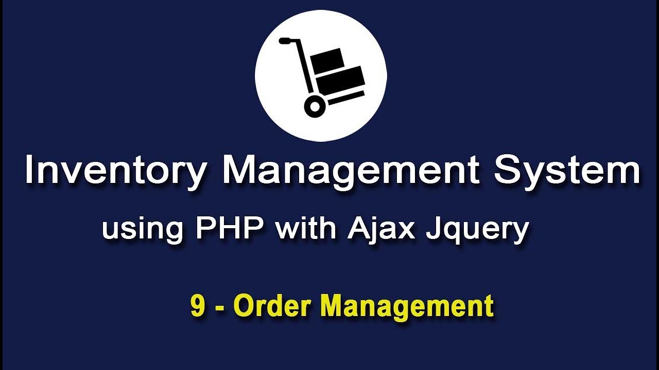 Inventory System Using Php With Ajax Jquery Order Management 1