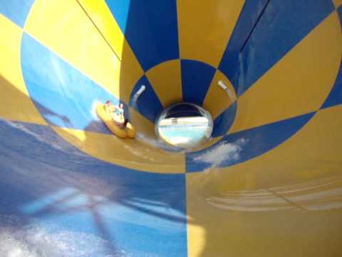Going Down The Tornado At Splashtown Youtube