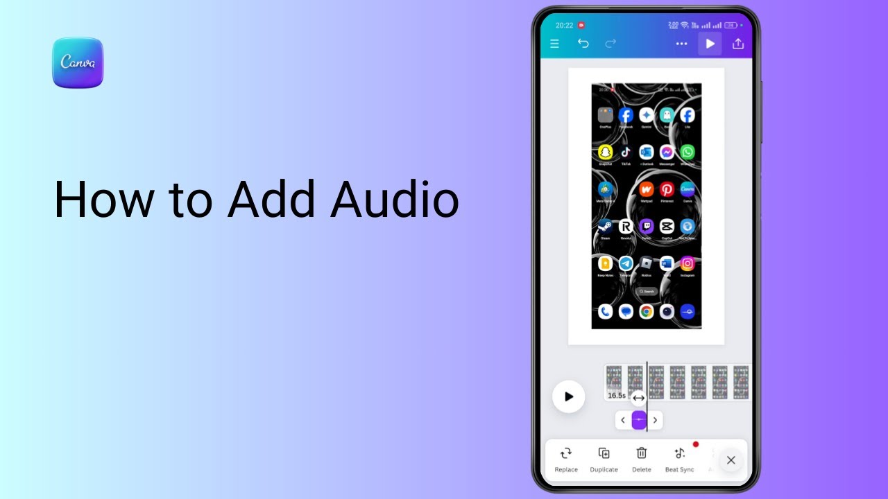How To Add Audio In Canva Youtube