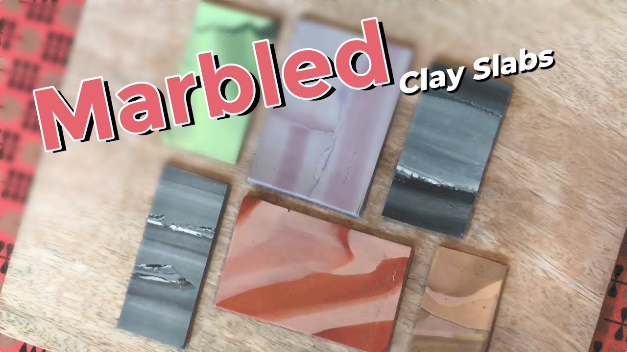 Clay Tutorial 10 Marbled Polymer Clay Slabs Youtube